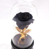 China Wedding Gifts Gothic Dark Preserved Flowers In Glass With Bluetooth Speaker for sale