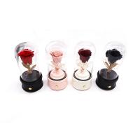 China Wedding Gifts Gothic Dark Preserved Flowers In Glass With Bluetooth Speaker for sale