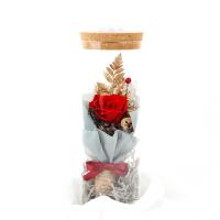 China Decorative Preserved Rose Flower Wishing Bottle Customized Color With Long Life Time for sale