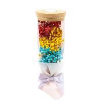 China Decorative Preserved Rose Flower New Year Wishing Bottle For Birthday Gift for sale