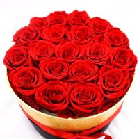 China Real Touched Preserved Rose Gift Box Never Fade Flowers With Natural Looking for sale