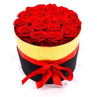 China Real Touched Preserved Rose Gift Box Never Fade Flowers With Natural Looking for sale