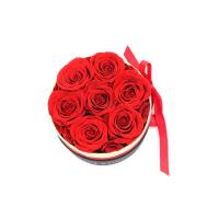 China Beautiful Color Favor Gift Boxes , Eternal Love Preserved Flowers In A Box for sale