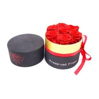 China Beautiful Color Favor Gift Boxes , Eternal Love Preserved Flowers In A Box for sale