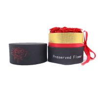 China Beautiful Color Favor Gift Boxes , Eternal Love Preserved Flowers In A Box for sale