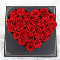 China Forever Luxury Preserved Roses , Flower Heart Box For Wedding Gift for sale