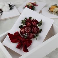 China Mini Beautiful Flowers Cards , Colorful Handmade Flower Birthday Cards for sale