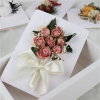 China Mini Beautiful Flowers Cards , Colorful Handmade Flower Birthday Cards for sale