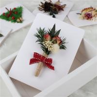 China Custom Color Dried Flower Cards , Handmade Floral Cards For Valentine's Day Present for sale