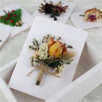 China Custom Color Dried Flower Cards , Handmade Floral Cards For Valentine's Day Present for sale