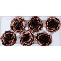 China Forever Roses Gold Heads , Preserve Real Flowers Heads For Christmas Decoration for sale