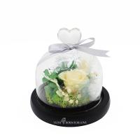China Wedding Decoration 7-8CM Preserved Rose Glass Dome for sale