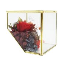 China 446g 16.5*15*14CM Glass Dome Rose For Valentine'S Day for sale