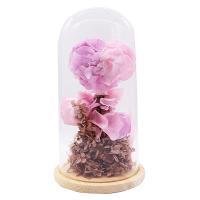 China Custom Hreat Eternal Flower In Glass Wedding Decoration For Christmas Brithday for sale