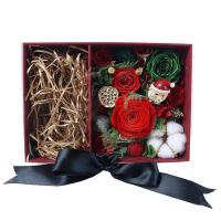 China Dome Single Eternal Real Rose Preserved Flower Glass For Valentines Day Gift for sale