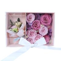 China Dome Single Eternal Real Rose Preserved Flower Glass For Valentines Day Gift for sale