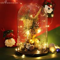 China Valentine Day Roses Preserved Real Fresh Long Stem Glass Dome Roses Flowers for sale