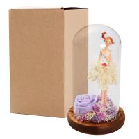 China Valentine'S Day Gifts For Lovers Preserved Rose In Glass Dome for sale