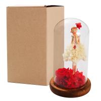 China Valentine'S Day Gifts For Lovers Preserved Rose In Glass Dome for sale