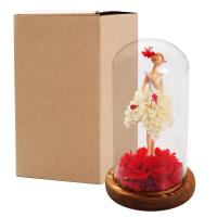 China Valentine'S Day Gifts For Lovers Preserved Rose In Glass Dome for sale