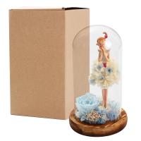 China Valentine'S Day Gifts For Lovers Preserved Rose In Glass Dome for sale