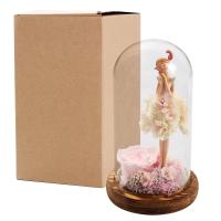 China Valentine'S Day Gifts For Lovers Preserved Rose In Glass Dome for sale