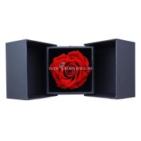 China Single Surprise Acrylic Forever Flower Box Preserved Rose Jewelry Gift Box for sale
