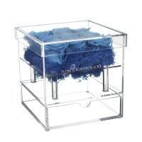China Acrylic Blue Exquisite Nine Eternal Roses Preserved Flowers For Valentine'S Day Gift for sale
