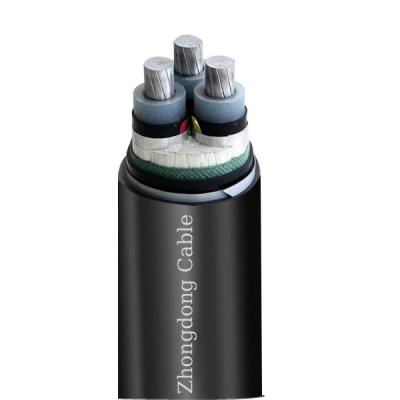 China 3 Core Armoured Aluminium Alloy Cable XLPE Insulation STA 25-400mm² MV Power Cable for sale