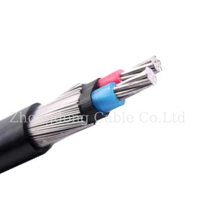 China 8000 Series Aluminum Service Entrance Cable 2-Core Flat Concentric XLPE SWA PVC 600V 90°C Rated for sale