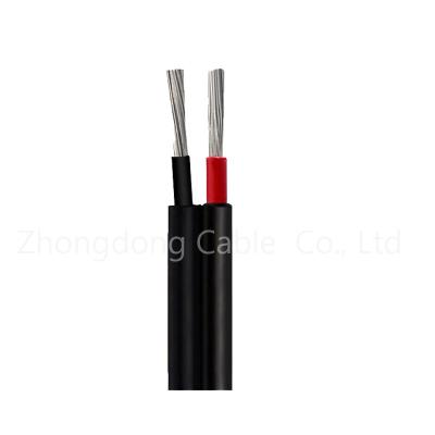 China H1z2z2-K PV1-F Twin Core Solar Cable 1.5kV DC Voltage 120°C Heat Resistant PV Wire for sale