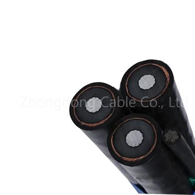 China Medium Voltage Aerial Bundled Cable ABC MV 6.35/11kV 19/33kV IEC 60502 with 90°C Operating Temperature and 15× Diameter Bending Radius for sale