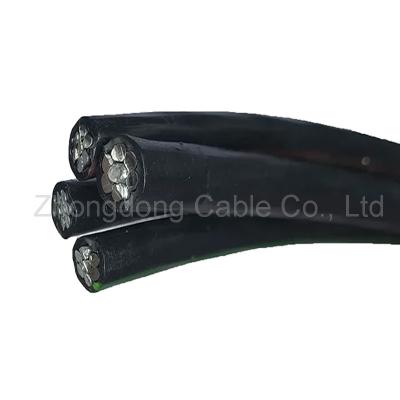 China Aluminium Conductor 4 Core ABC Cable 16-50mm² Low Voltage Aerial Bundled Cable with 72-165A Current Rating for sale