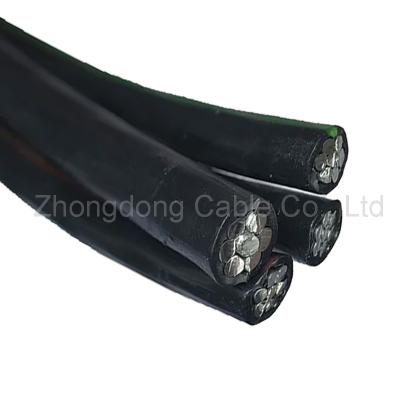 China 2x25mm² Low Voltage Aerial Bundled Cable - Aluminum Conductor with 107A Current Rating and 90°C Thermal Resistance for sale