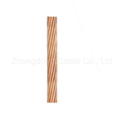 China 70 Sq.Mm Bare Copper Conductor for Overhead Power Lines - 10.65mm Diameter with 0.2646 Ω/km Resistance for sale