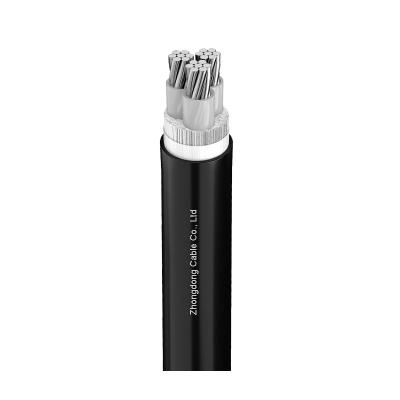 China 1.5-400mm² Three Core Low Voltage Power Cable Copper Conductor PVC Insulated Unarmored 3.5kV Test Voltage for sale