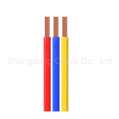 China BV BVV Copper Conductor Electrical Wire 1.5-120mm² with PVC Insulation for 450/750V Building Wiring for sale