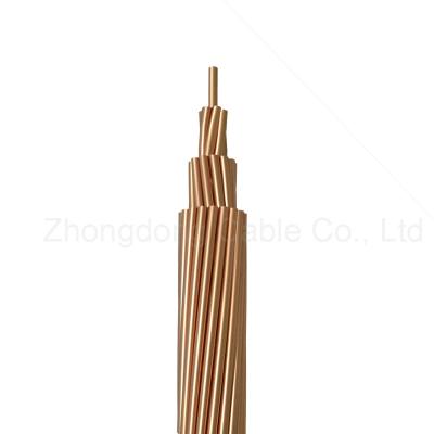 China BCC Bare Copper Conductor Stranded 120mm² 19/2.80 for Earthing Systems - ASTM B-787 Compliant for sale