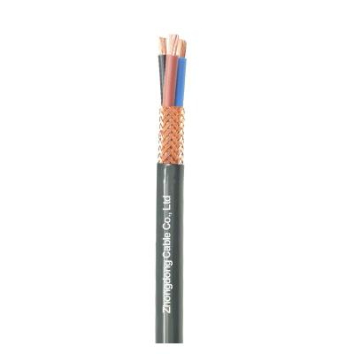China EAC Certified KVVGeng Control Cable 450/750V Flame-Retardant with Copper Braided Shield for Industrial Automation for sale