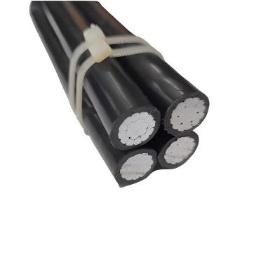 China Aluminum Aerial Bundled Cable  XLPE Insulated Self-supporting 2-5Core 0.6/1kV Overhead ABC Cable Wire for sale