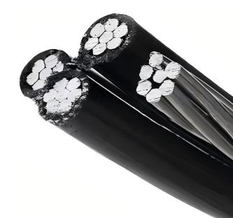 China 6.35/11kV Screened Aerial Bundled Cable ABC XLPE Insulated 3 Core Aluminum Conductor with Bare Messenger Neutral for sale
