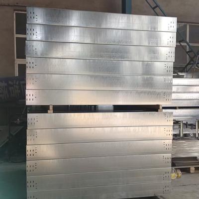 China High Quality Large Span Bridge Cable Trough Galvanized Carbon Steel Ladder Tray Fireproof Zinc Hot Dip Galvanized High Span Tray for sale