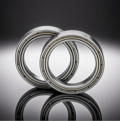 China 17x23x4mm Metal Shielded Deep Groove Ball Bearing with High-Speed Capability for Thin Section Robot Applications for sale