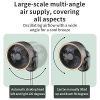 China Turbo Desktop 3-Speed Energy-Saving Air Circulator Fan Quiet Wide-Angle Wall-Mountable Electric RV Outdoor Plastic Mechanical for sale