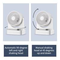 China 2025 Newest Quiet & Energy Saving Table Fan Air Circulator for Home Bedroom RV Car Outdoor Garage Use Made of Plastic for sale