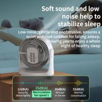 China 2025 New 5.5m Long-Distance Oscillating Table Fan 3-Speed Knob-Controlled Quiet Motor Design Wide-Angle Airflow for Car Hotel for sale