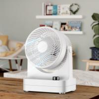 China CE/UKCA Certified Smart Air Circulator Table Fan 5.5m Long-Distance 3 Speeds 120° Oscillation Mechanical for Outdoor Office for sale