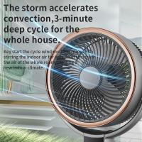 China Dual Adjustable Tube Turbo Air Circulator Fan 3-Speed Auto Oscillation Quiet for Desk Floor Use for Outdoor Hotels Household for sale