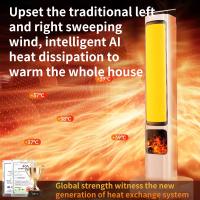 China Silent Home/Office Electric Heater Energy-Saving Graphene 3D Flame Effect 3s Rapid Heating 2-Dial Control Tip-Over Heating Wire for sale