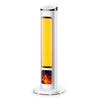 China Silent Home/Office Electric Heater Energy-Saving Graphene 3D Flame Effect 3s Rapid Heating 2-Dial Control Tip-Over PTC Heating for sale